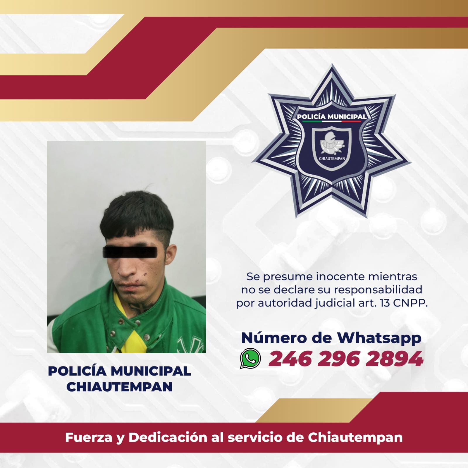 Detiene Policía de Chiautempan a sujeto por abuso sexual de una menor de edad - Cuarto de Guerra ...